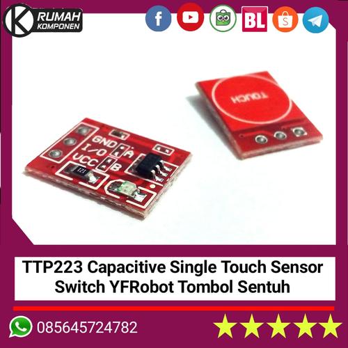 Jual TTP 223 TTP223 Capacitive Single Touch Sensor Switch Tombol Sentuh ...