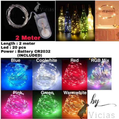 Jual 20LED+Battery Lampu Hias LED Kawat BATERAI WATERPROOF Tumblr ...