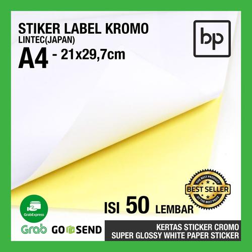Jual Kertas Stiker / Sticker Chromo / Kromo Glossy Kilap A4 - 21x29,7cm ...