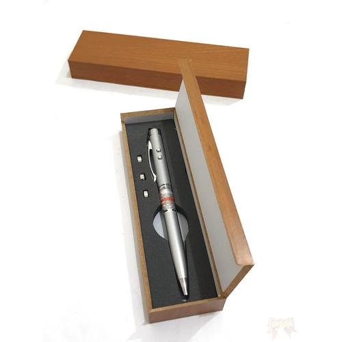 Jual [PUTIH] Pulpen Laser 3 in 1 Kotak Kayu Exclusive Pointer Gift Box ...