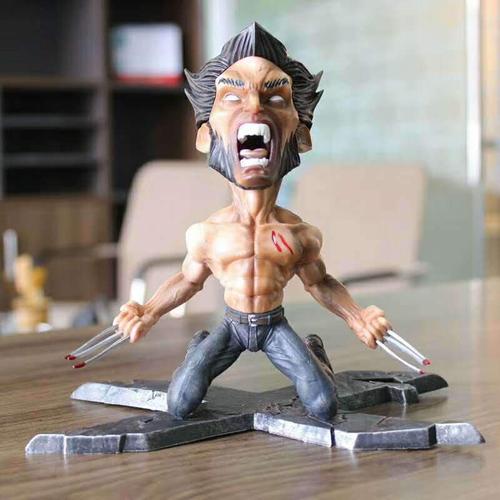 Jual mainan action figure wolverine xmen logan chibi statue detail ...
