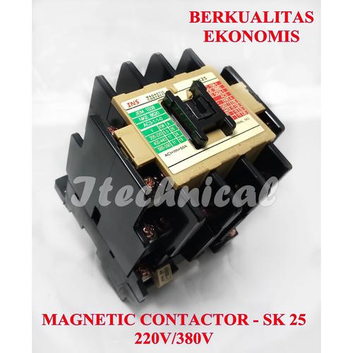 Jual MAGNETIC CONTACTOR SK-25 220V 380V / AC KONTAKTOR SK 25 220VAC 380 ...