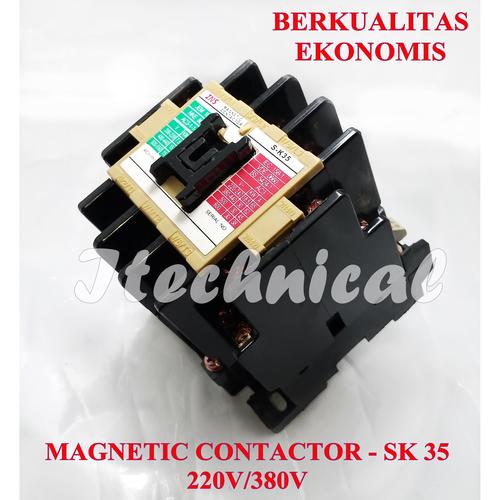 Promo MAGNETIC CONTACTOR SK-35 220V 380V / AC KONTAKTOR SK 35 220VAC ...