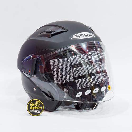 Jual HELM HALF FACE ZEUS ZS-611 BLACK MATT - M - Jakarta Barat ...