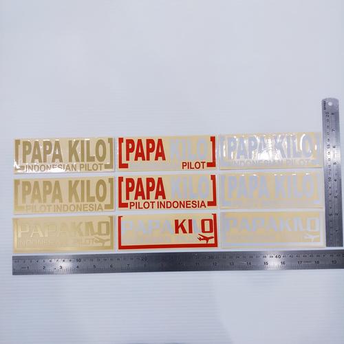 Jual Sticker Papa Kilo Pilot Indonesia - C8 - Jakarta Utara - galeri ...