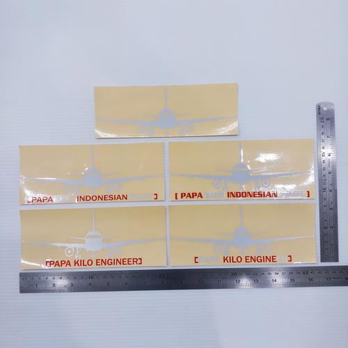 Jual Sticker Pesawat-Papa Kilo Indonesian Pilot-Papa Kilo Enggineer - 3 ...