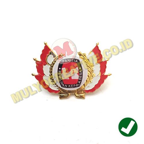 Jual Pin Panitia Pilkades Model Bendera Merah Putih Pin Pemilihan Lurah ...