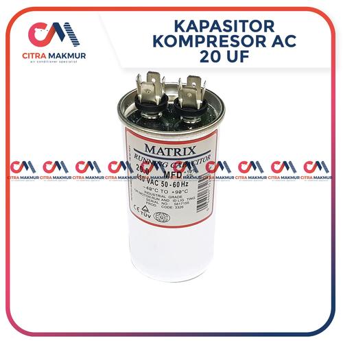 Jual Kapasitor AC 20 uF Capasitor Air Conditioner Kompresor Matrix ...