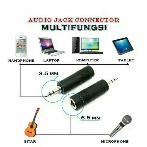 Jual perubah jack toa ke audio hp 6.5mm to 3.5mm lobang gede ke headset ...