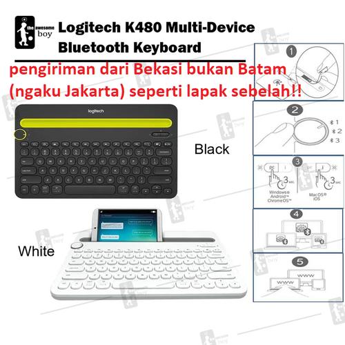 Jual Logitech K480 Bluetooth Multi-Device Keyboard Windows Mac iOS ...