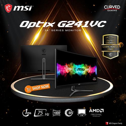 Jual MSI Optix G241VC 24" Curved Gaming Monitor - 1080p FHD 75Hz 1ms ...