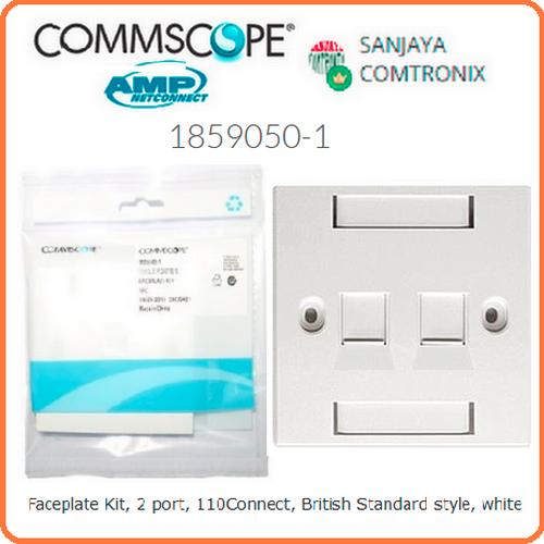 Jual AMP Commscope Faceplate 2 Port / Face Plate 2 Hole ORIGINAL ...