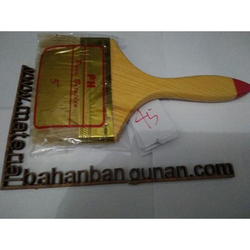 Jual kuas cat besar 5 inch koas cat gagang kayu dinding tembok 12.7 cm ...
