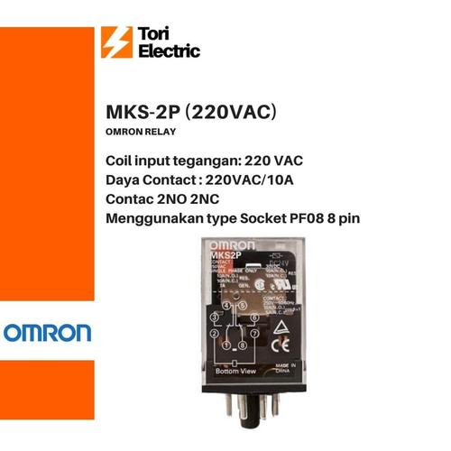 Jual RELAY OMRON MKS-2P MKS2P / 220VAC 100% ORI - Kota Bandung - Tori Electric | Tokopedia