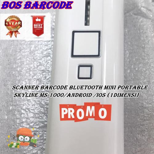 Jual Scanner Barcode Bluetooth Mini Portable Skyline MS-1000/Android ...