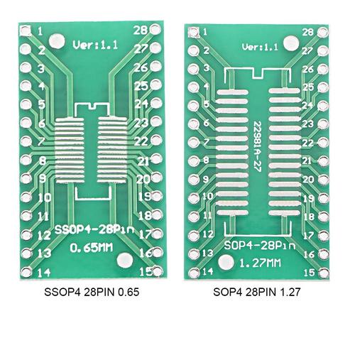 Jual PCB Converter Smd 0.65mm/1.27mm SOP4-28Pin/SSOP4-28Pin To 2.54mm ...