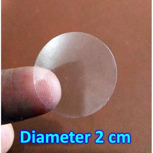 Jual Stiker Bulat 2cm Transparan Sticker Bundar diameter 2 cm (200 pcs ...
