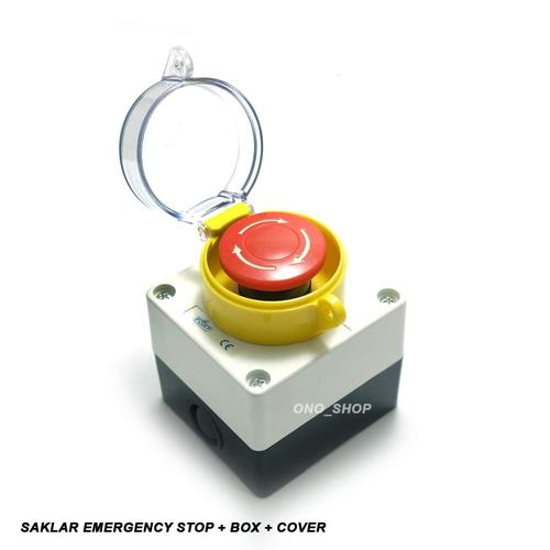 Jual Saklar Emergency Push Button + Box + Protection Cover - Jakarta ...