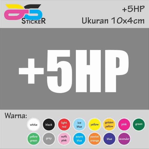 Jual Cutting Sticker - Stiker JDM +5HP 10x4cm - YELLOW GREEN - Kota ...