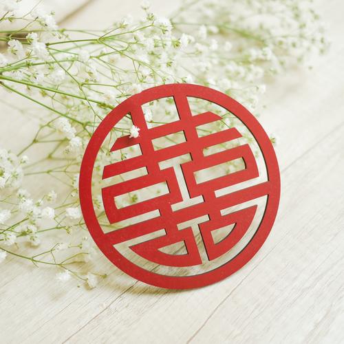 Promo 12 cm - Dekorasi Tray Baki Sangjit Logo Lambang Suangsi Shuangxi ...