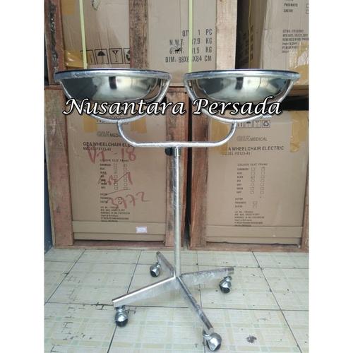 Jual Waskom Trolley Double Troli Ganda Baskom Cuci Tangan Stainless ...