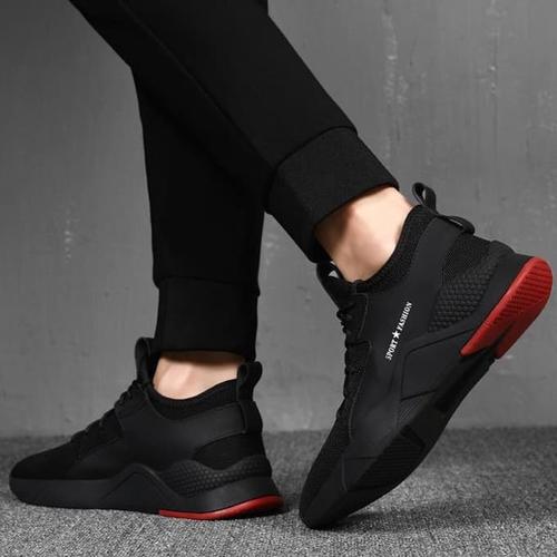 Jual Sepatu Pria Import Sneakers Casual Running Sport - Black Red - 39 ...