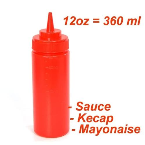 Jual Botol Saos Mayonaise Plastik Merah - Red Squeeze Dispenser 12 oz ...
