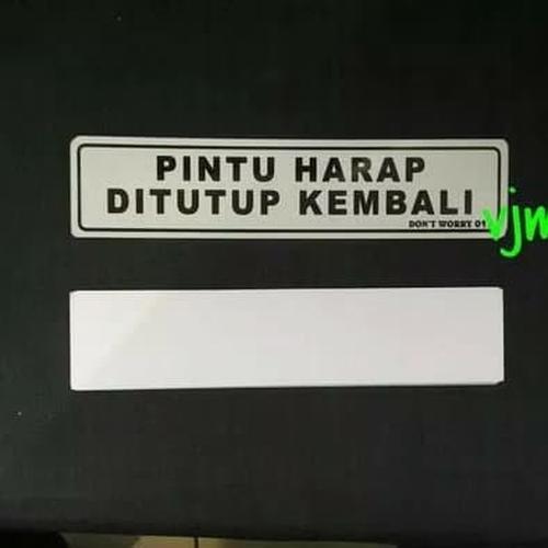 Jual sign label acrylic pintu harap tutup kembali, sign board pvc ...