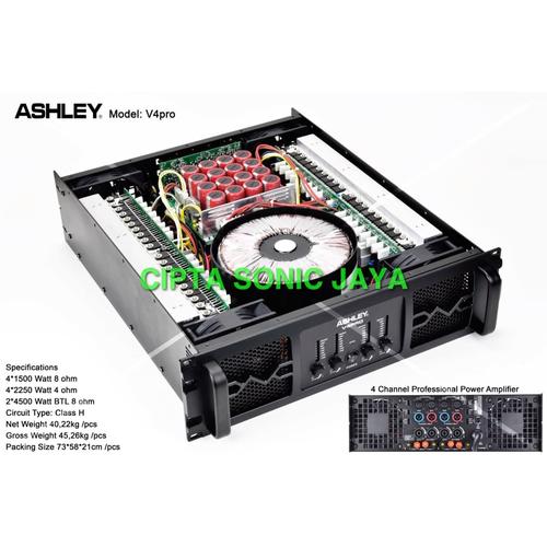Jual POWER AMPLIFIER PROFESIONAL ASHLEY V4PRO / V4 PRO / V 4 PRO ...
