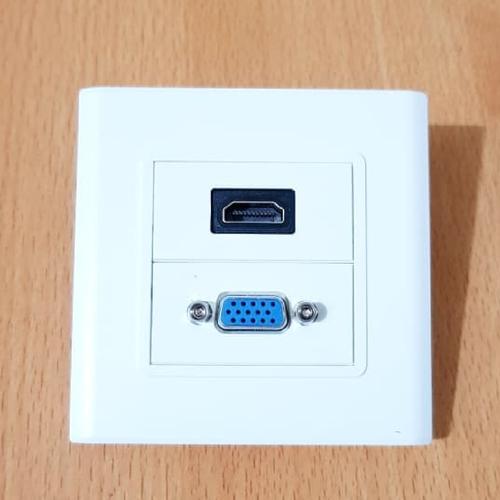 Jual SKU-1013 FACEPLATE VGA + HDMI COMBO / FACE PLATE / MODULAR VGA ...