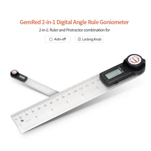 Jual GemRed 2-in-1 Digital Angle Rule Goniometer Angle Gauge Stainless ...