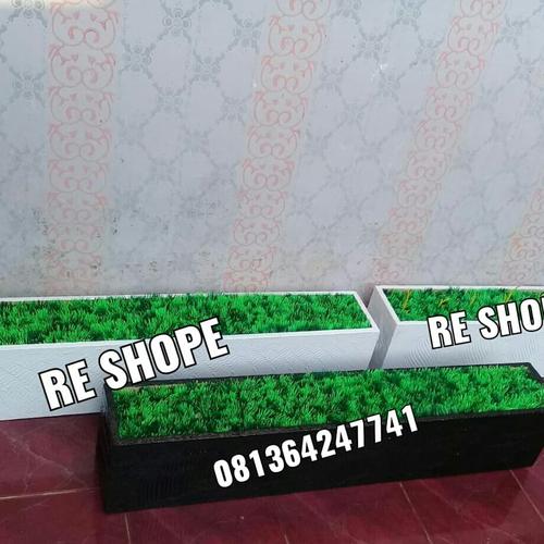 Jual POT BUNGA PLASTIK ARTIFICIAL lengkap dengan Busa + rumput sintetis ...