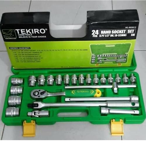 Jual Kunci Sock Set Tekiro 24 Pcs /Hand Socket Set Tekiro/Pcs 1/2" DR.6 ...