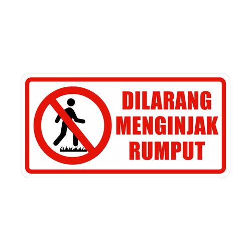 Jual Rambu Dilarang Menginjak Rumput - 25cm x 50cm - Plat Alumunium ...