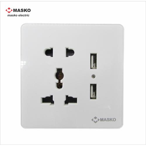 Jual Masko Austin Stop Kontak Universe & 2 USB A-656 SNI - Kota ...