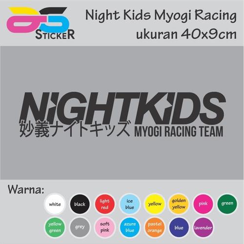 Jual Cutting Sticker - Stiker Night Kids (initial D) 40x9cm - YELLOW ...