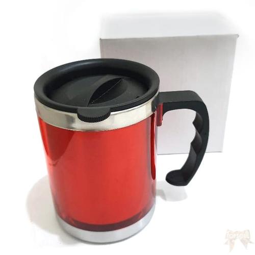 Jual [MERAH Termos Mug Warna 450ml / Gelas Stainless Plastik Tumbler ...