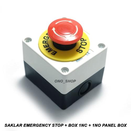 Jual Saklar Emergency Stop + Box 1NC + 1NO Panel Box - Jakarta Barat ...