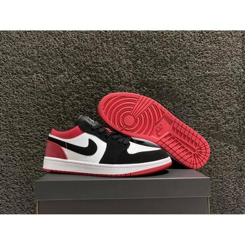 Jual Sepatu Basket Air Jordan 1 Low Black Toe Hitam Merah Putih (Grade ...