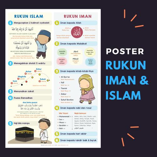 Jual Poster Edukasi Anak Rukun Iman dan Rukun Islam - Kab. Bantul ...