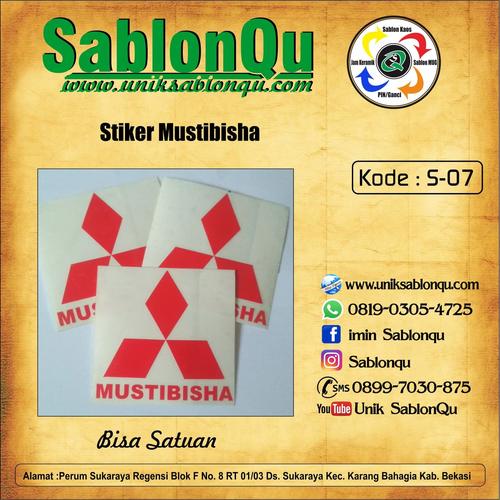 Jual STICKER PLESETAN LOGO MITSUBISHI Menjadi MUSTIBISHA -Sticker ...