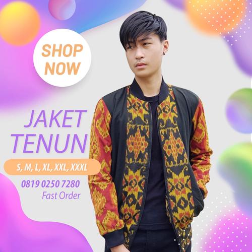 Jual Jaket Bomber Batik Pria Tenun Ikat Troso Handmade - Kab. Jepara ...