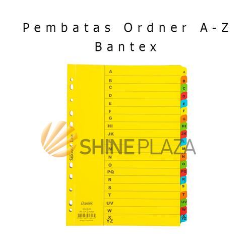 Jual Pembatas Ordner Bantex Abjad A-Z A4 6043 - Cardboard Index ...