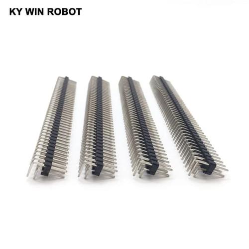 Jual 2x40 L Shape Bend Male Pin Header Double Row Tulang ikan bengkok ...