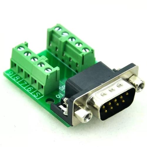 Jual DB9 Male Connector Adapter Converter to Terminal PCB Breakout ...