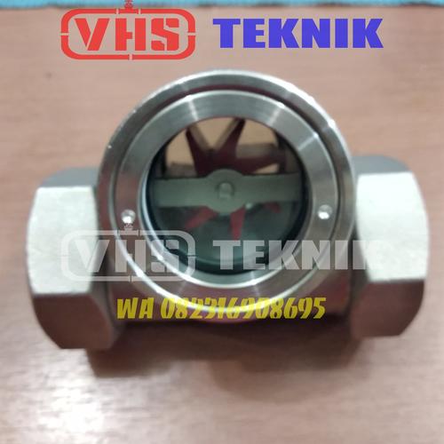 Jual SIGHT GLASS FLOW INDICATOR 1 1/2 INCH STAINLESS STEEL - Kota ...