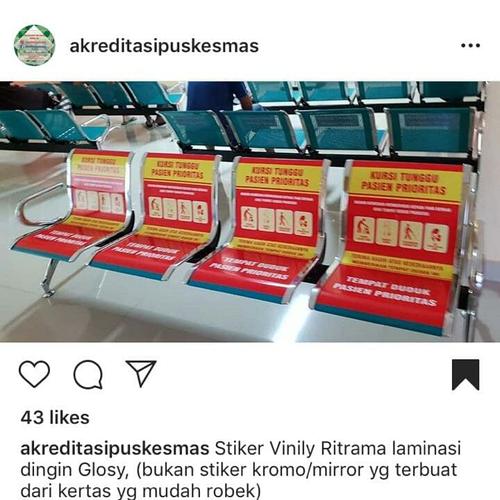 Jual Sticker Kursi Tunggu Pasien Prioritas - Laminasy Glossy - Kab ...