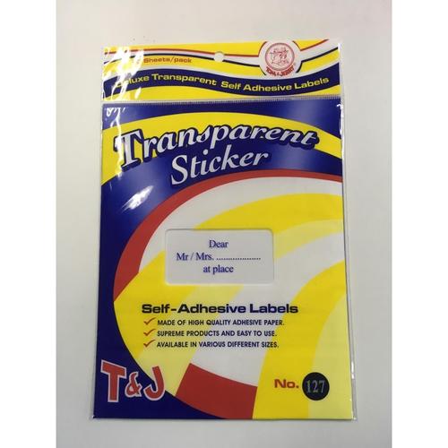 Jual LABEL T&J TRANSPARENT 127 - Jakarta Barat - tjlabels | Tokopedia