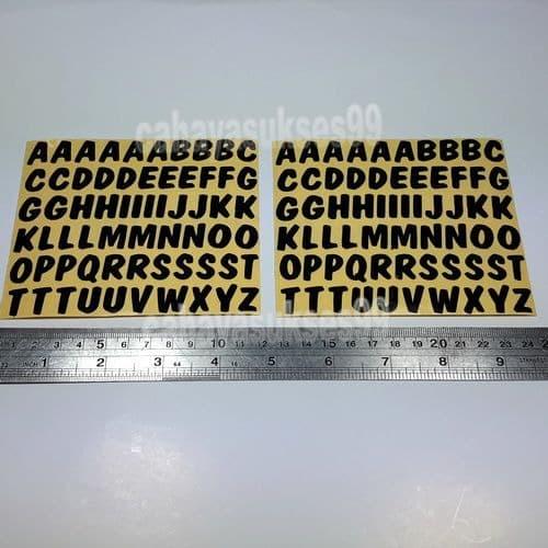 Jual Sticker Cutting Alphabet Abjad Huruf Font Komika Hitam 1cm x 1,3cm ...