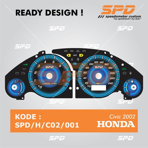 Jual Panel Speedometer Custom Honda Civic 2002 Manual - SPD Speedometer ...